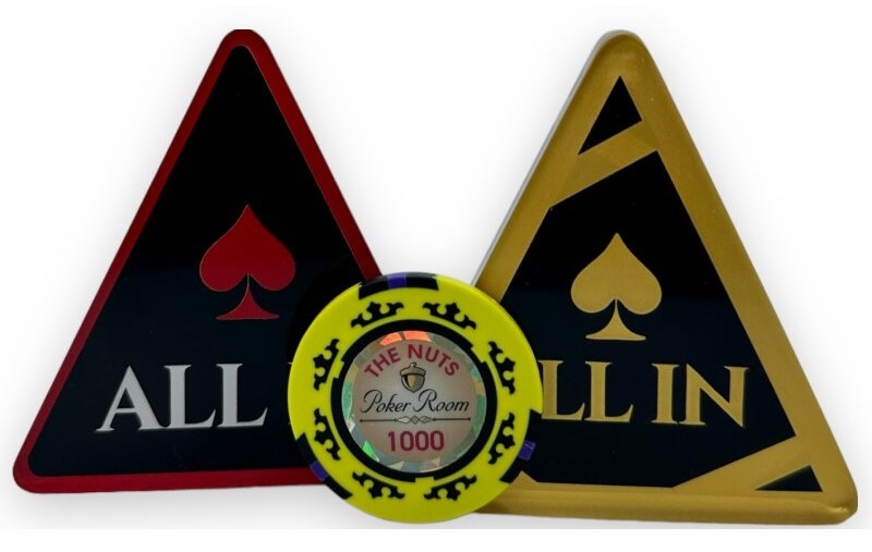 ALL IN Button Triangle Black | Biljardist.si