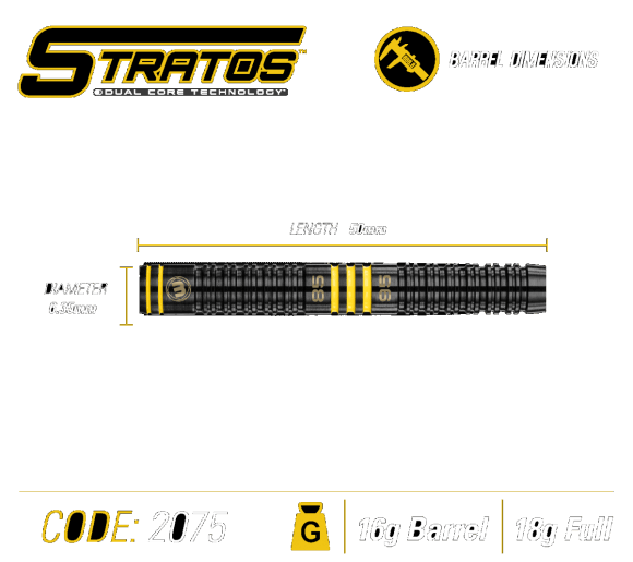 Pikado puščice Winmau Stratos Dual Core 18gr | Biljardist.si